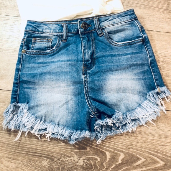 Shorts | Machine Jean Shorts Fringe Style | Poshmark